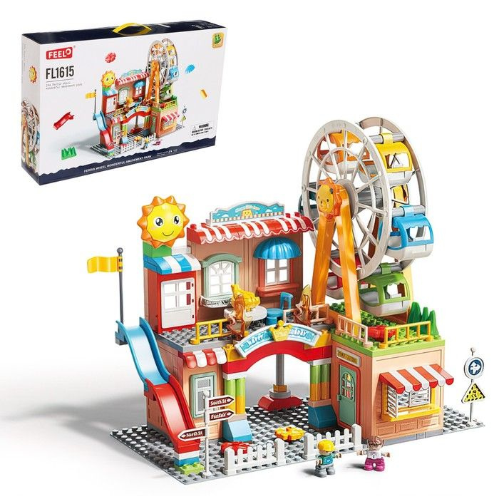 FEELO, Конструктор Город "Парк аттракционов", 194 детали - купить с ...