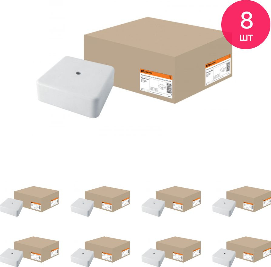 Распределительная коробка TDM Electric / ТДМ Электрик КР распаячная ОП, наружная белая ...