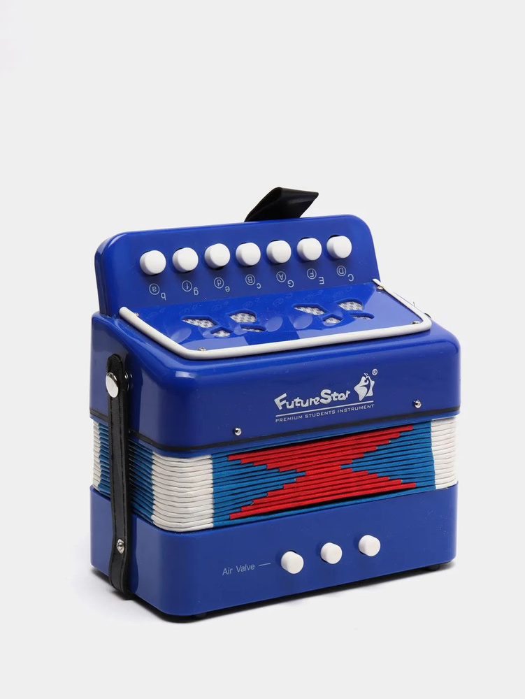 Детская гармошка синего цвета (7 клавиш) - купить с доставкой по ...