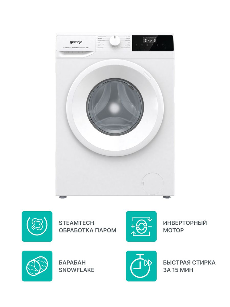 Стиральная машина Gorenje W1NHPI60SCS, белый - купить по выгодной цене ...