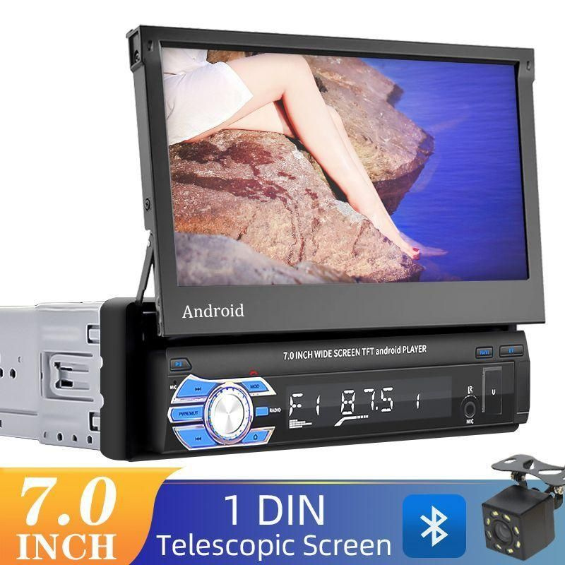 Автомагнитола 1Din Android с выдвижным экраном, 7 дюймов, 2 + 32 ГБ ...