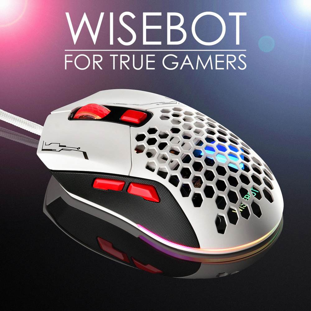 Игровая мышь проводная WISEBOT FIRESTORM, белый - купить по выгодной цене в интернет-магазине ...