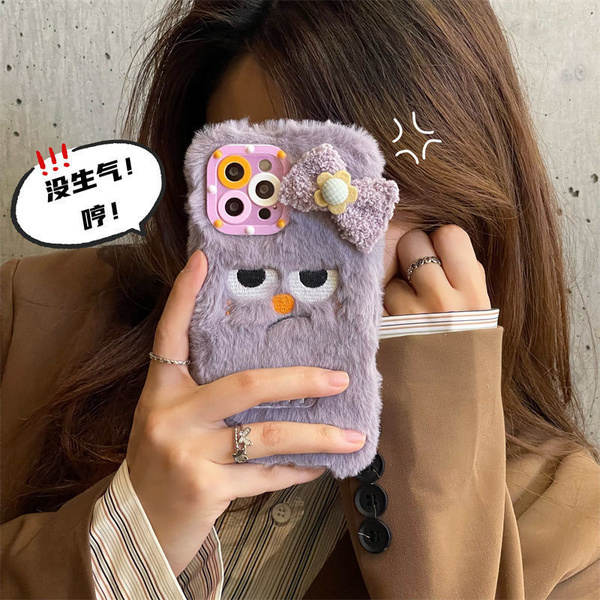 Фурри фиолетовый чехол для телефона Apple Angry Bow Furry Purple angry ...