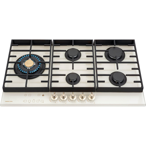 Газовая варочная поверхность HIBERG VM 9155 Y, бежевый купить c ...