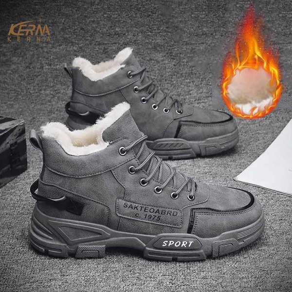Кроссовки Мужской KERNA Мех искусственный, размер 42 Зима Шнурки Платформа купить c доставкой на ...