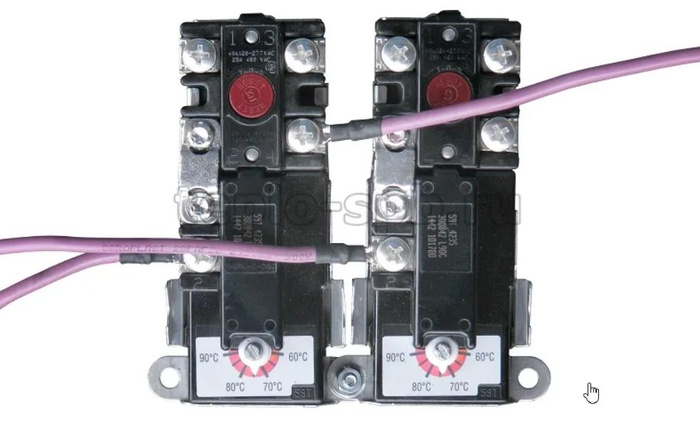 Термостат 2x59T/67T 60-90C 3-фазы для водонагревателя (30321) - купить ...