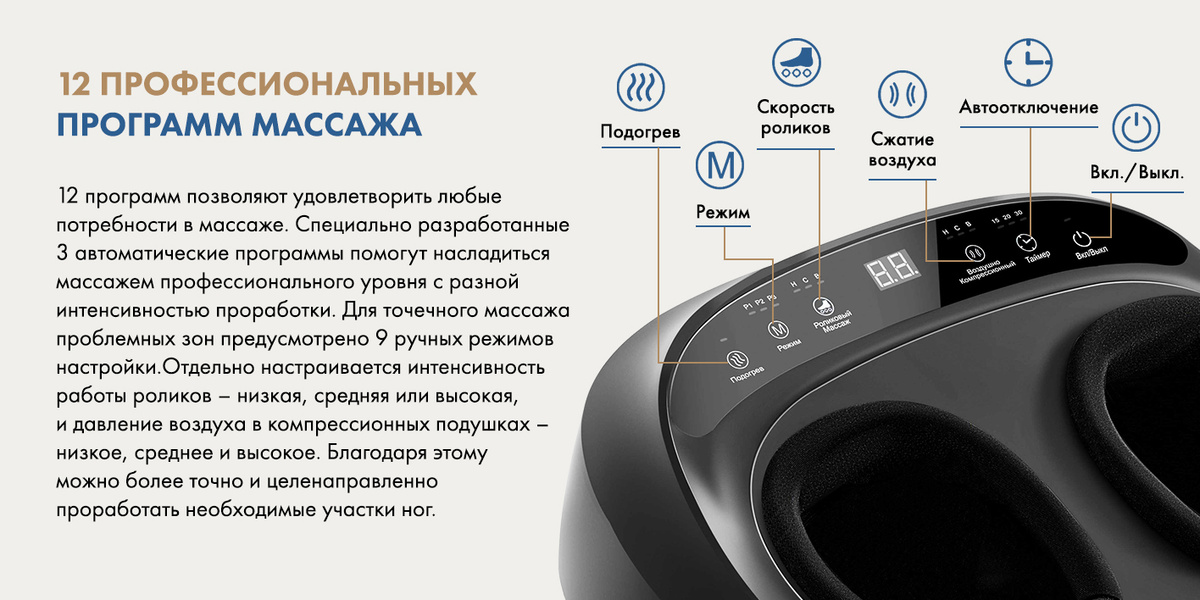 Массажер для ног, стоп Dykemann Warmfoot K-33 премиум класса ...