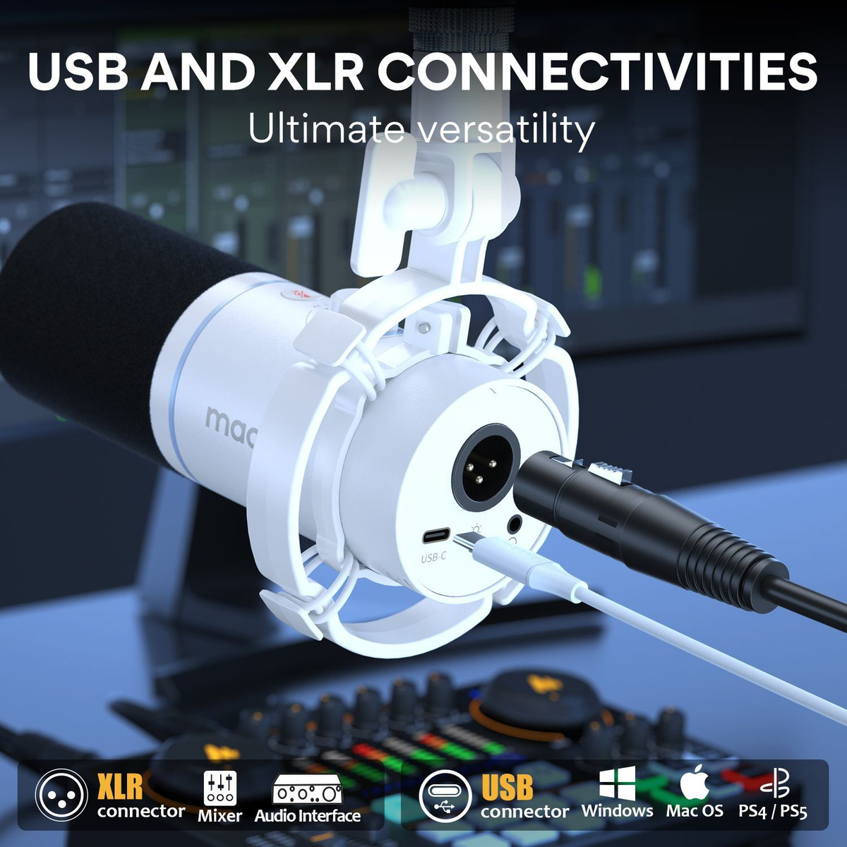 MAONO Микрофон для подкастов PD200X, белый купить на OZON по низкой ...