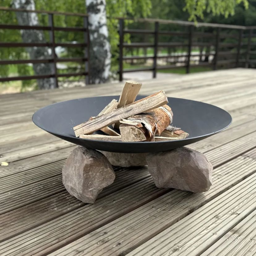 Костровая чаша Дизайнерские костровые чаши 70 см без подставки_Черный ...