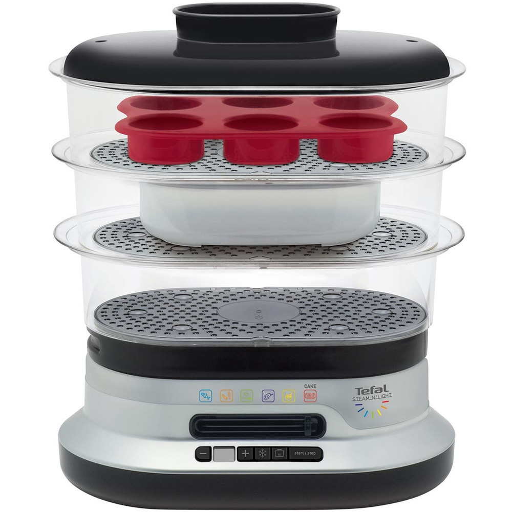 Tefal Пароварка электрическая VC 300830, черный купить на OZON по ...