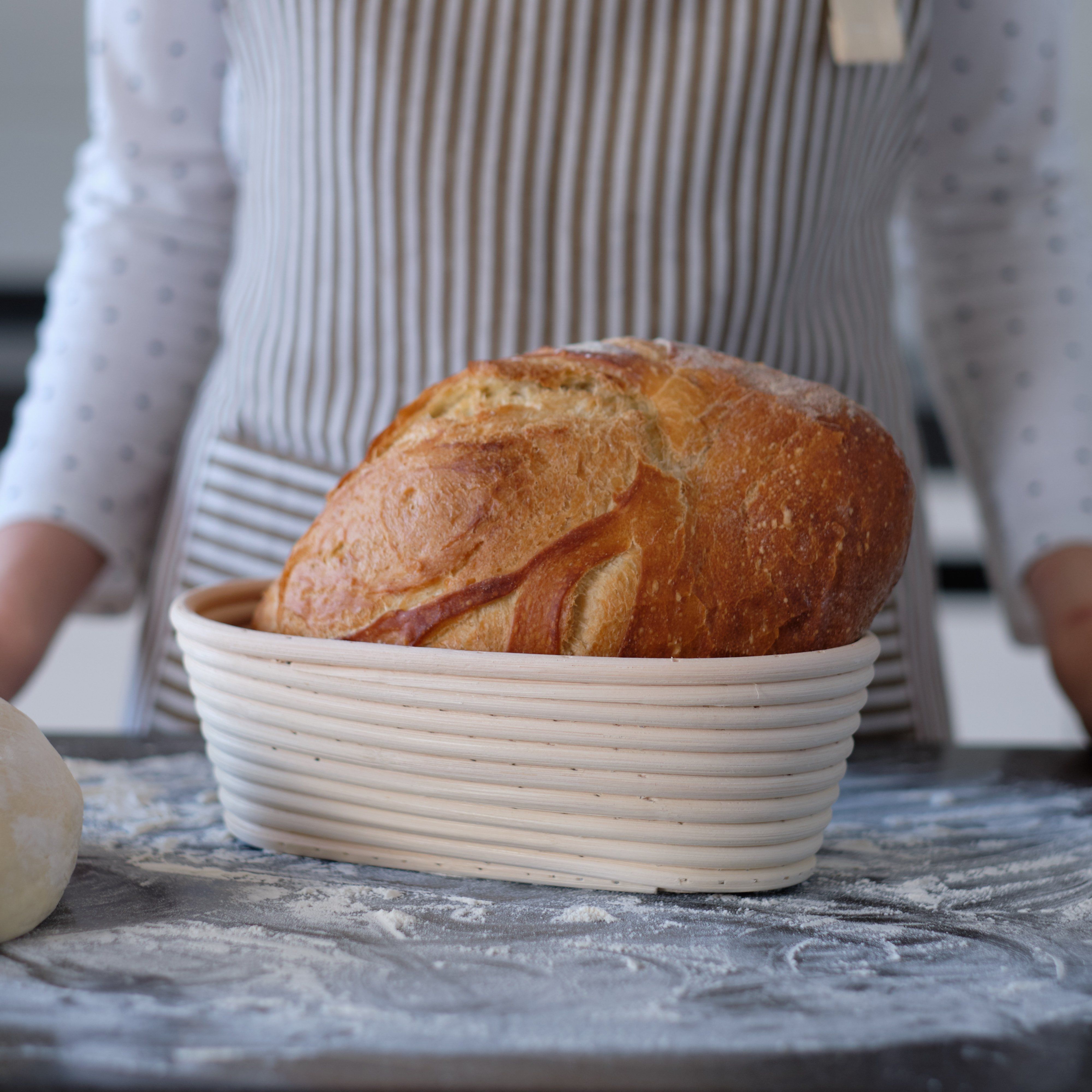 Расстоечная корзина для теста Овал 21х13,5х8 см без чехла. Корзина для ...