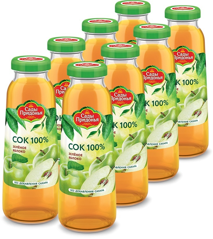 Сок Сады Придонья, яблочный из зеленых яблок, осветленный ...