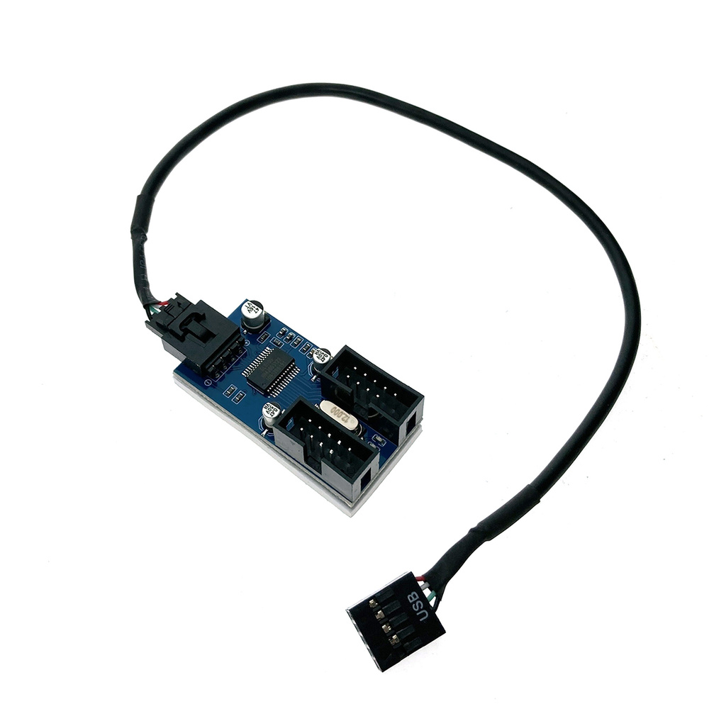Кабель-разветвитель USB с материнской платы 10 Pin (Female) to 2*10 Pin ...