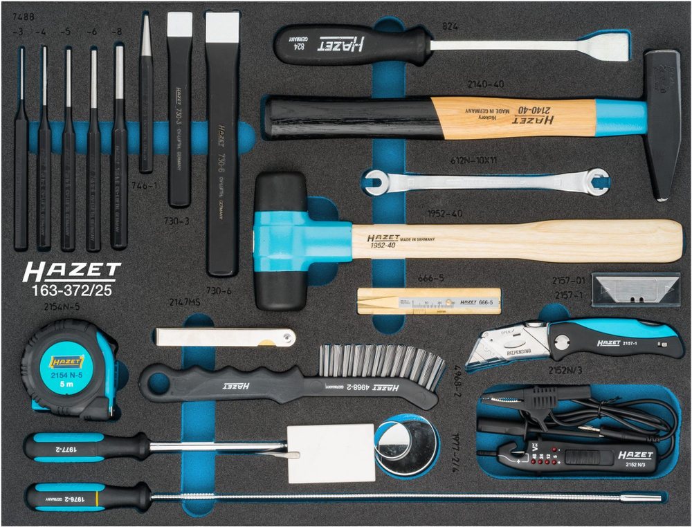 Набор инструментов Hazet 163-372/25 - купить по выгодной цене в интернет-магазине OZON (340650793)