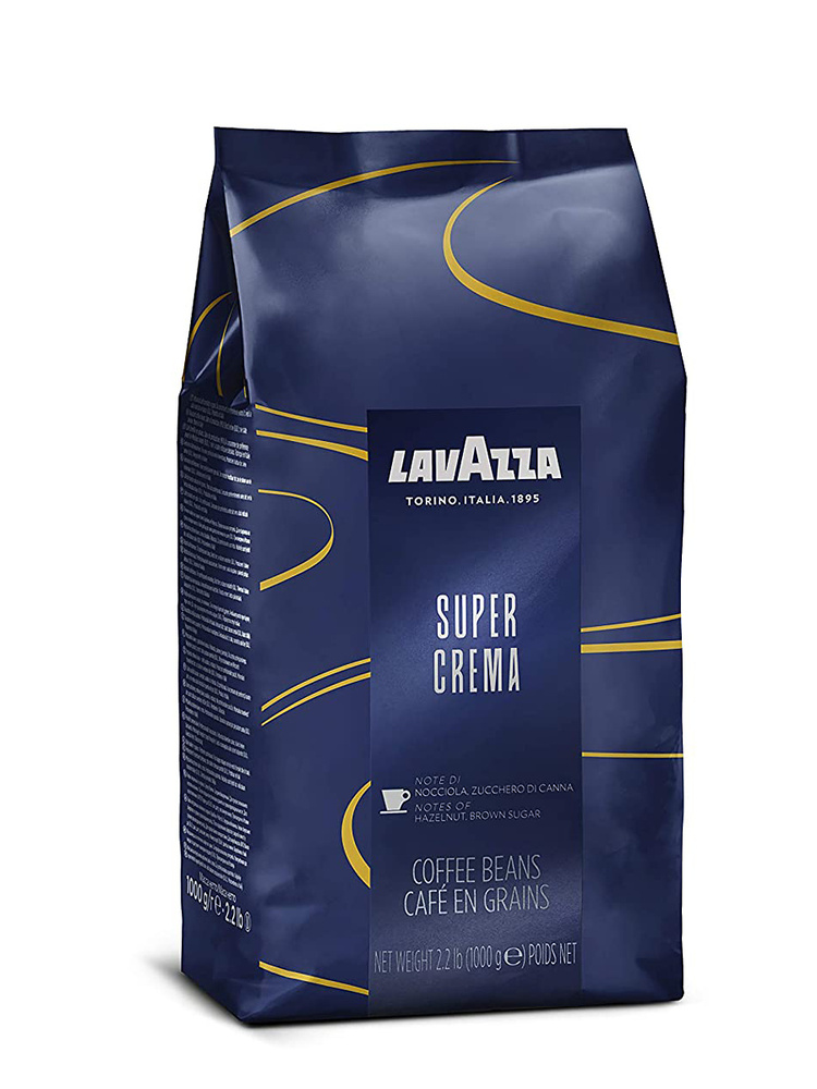 Кофе в зернах Lavazza Super Crema, 1 кг - купить с доставкой по ...