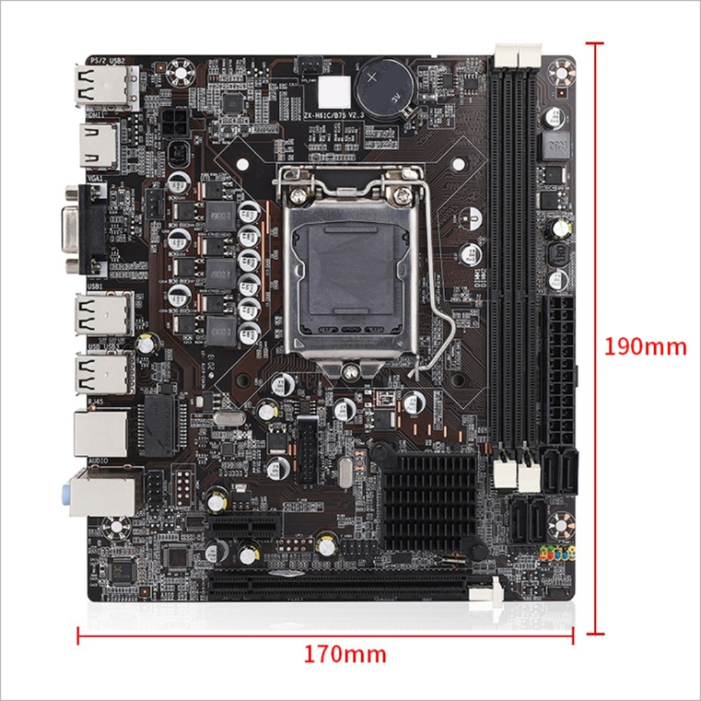 Материнская плата H61 A 1155 DDR3, 16 ГБ, материнская плата Micro-ATX ...