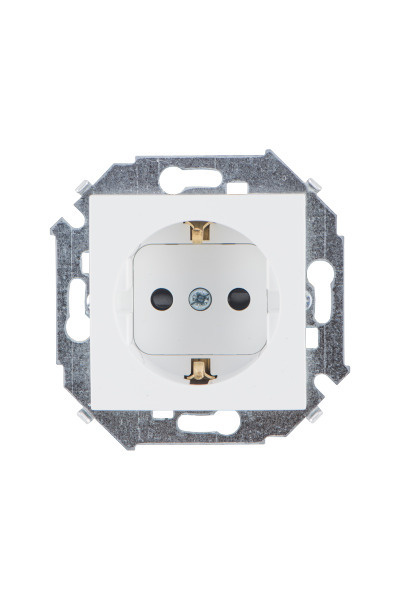 Simon 15 Белая Розетка с заземлением со шторками 16А 250В винтовой ...