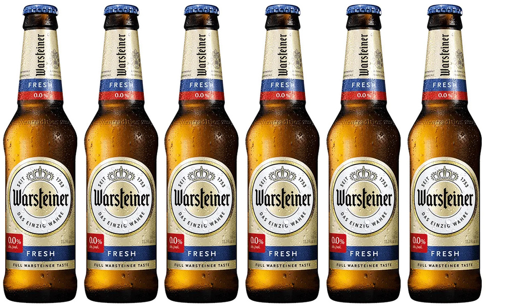Пиво светлое фильтрованное Warsteiner Fresh безалкогольное, 6 шт по 0 ...