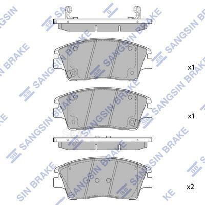 Колодки тормозные Sangsin Brake SP1844 Передние - купить по низким ...