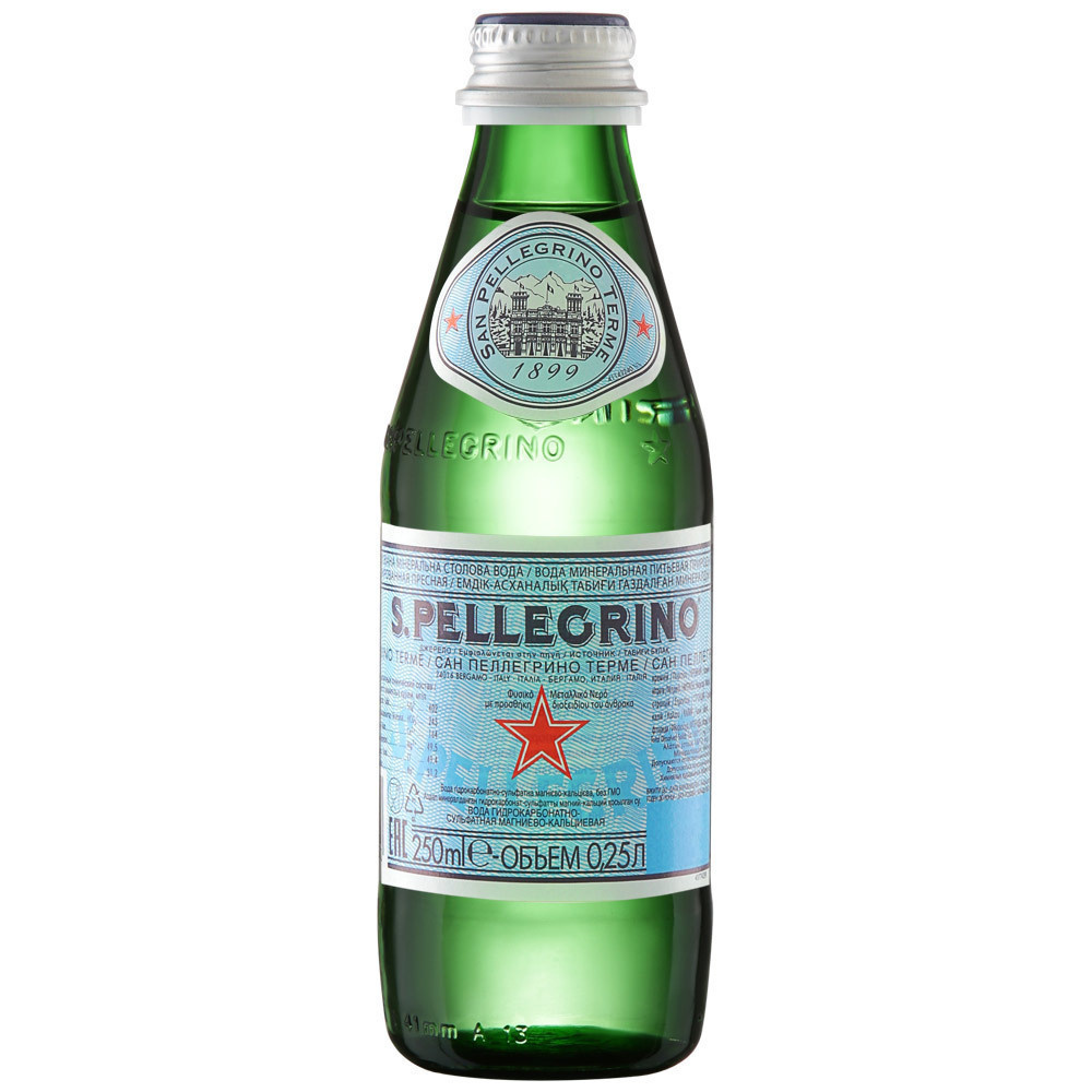 Вода Минеральная S.Pellegrino Газированная 24шт - купить с доставкой по ...