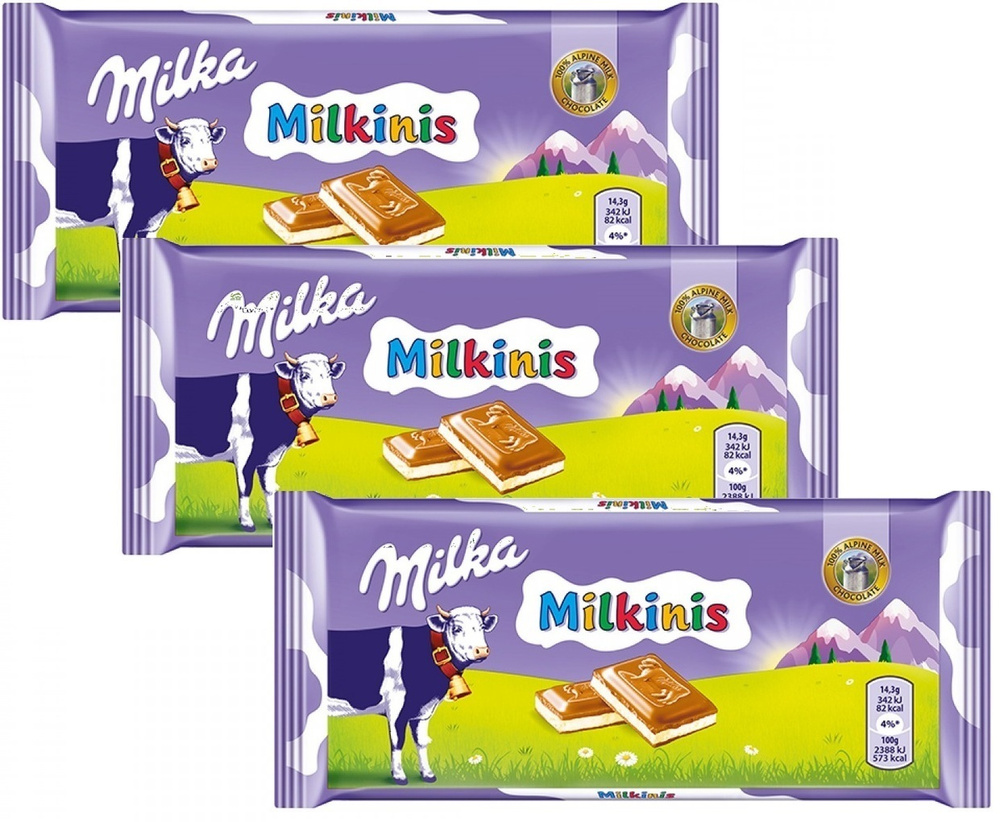 Шоколадная плитка Milka Milkinis / Милка Милкинис (Германия), 100 г (3 ...