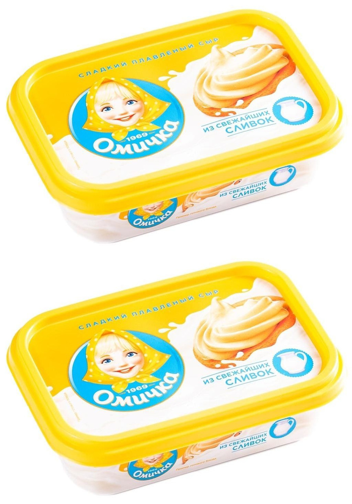 Омичка Сыр сладкий плавленый Сливочный, 2 уп по 180 гр купить на OZON ...