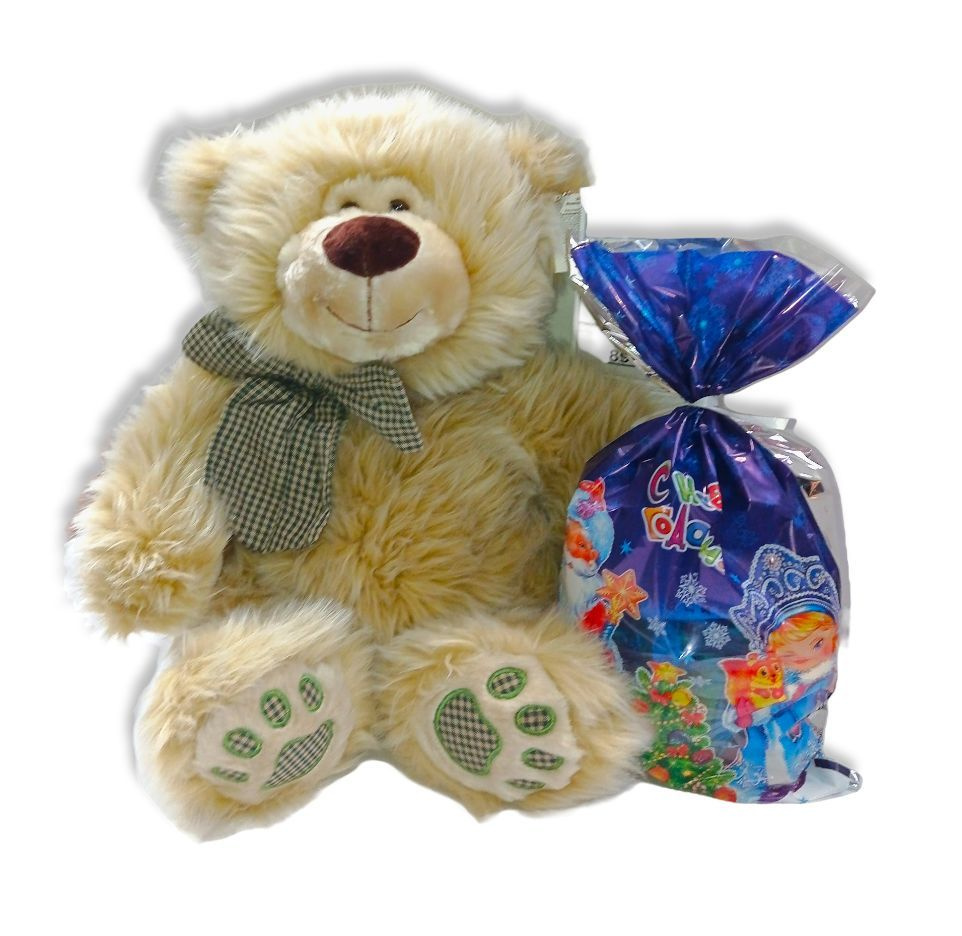 Новогодний сладкий подарок "Конфеты 400 г + Медведь" купить на OZON по ...