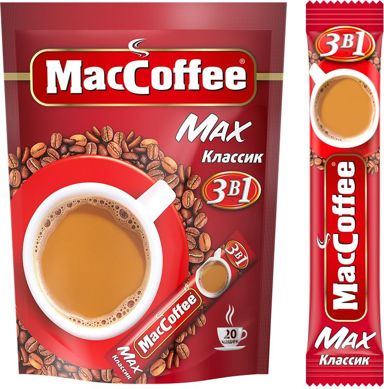Кофейный напиток "MacCoffee" 3в1 МАХ Классик/ 16 гр.* 5 уп. - купить с ...