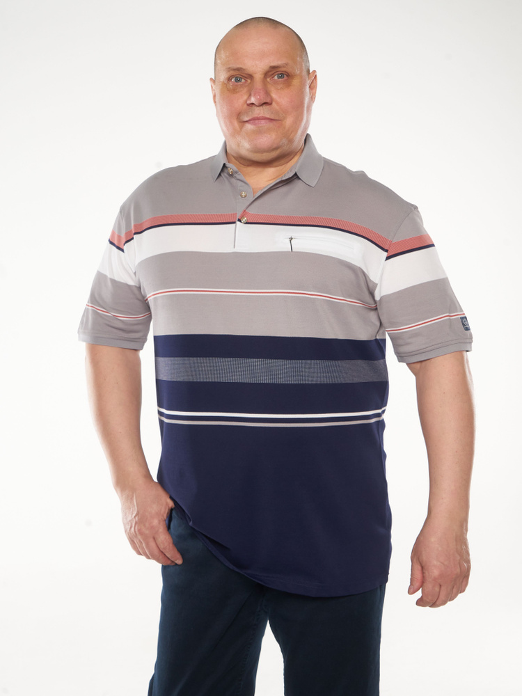 Поло SAINGE, размер 50, цвет серый, 100% Хлопок - купить по выгодной ...