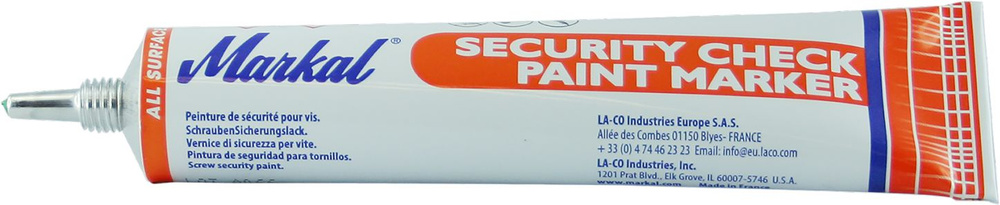 Маркер для контроля раскручивания болтов MARKAL Security Check красный ...