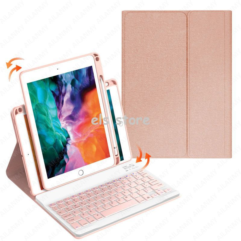 Чехол с клавиатурой для iPad AIR/AIR 2/ 2017 9.7/2018 9,7" Вращающийся ...