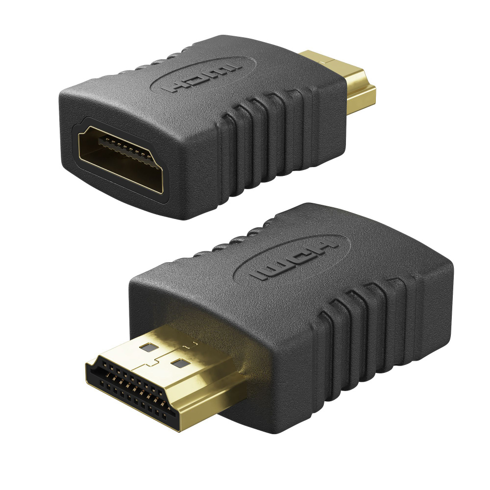 Адаптер переходник GSMIN RT-165 HDMI (F) - HDMI (M) (Черный) - купить с ...