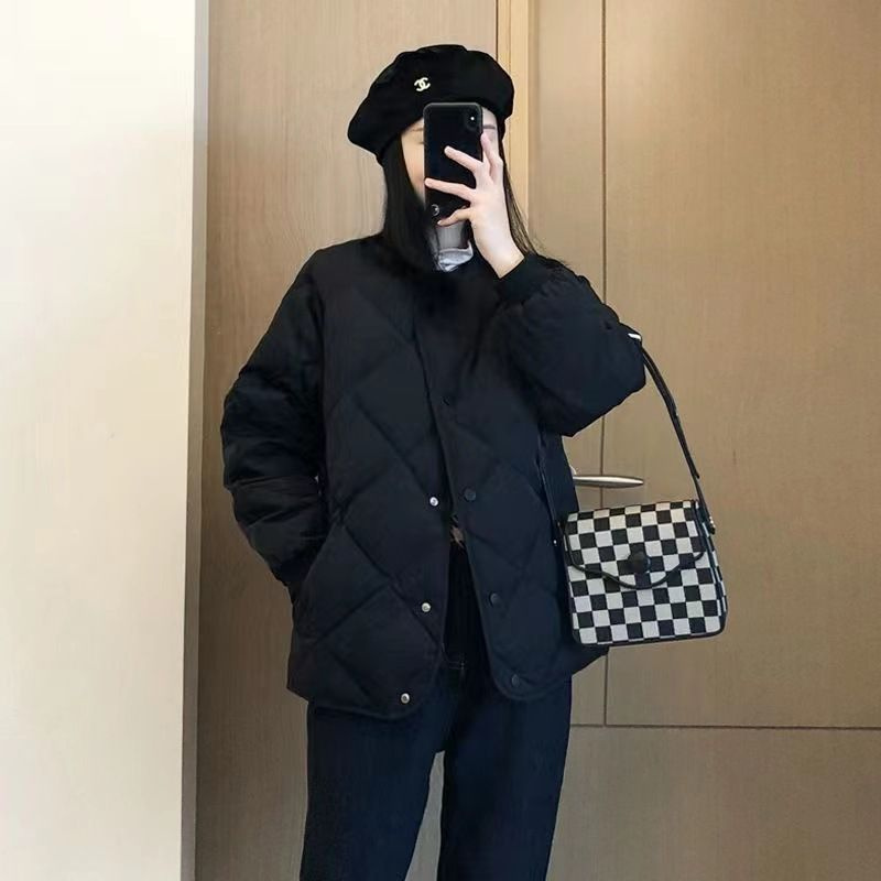 Пальто пуховое Женский SYJWY черный Полиэфирный шелк, размер 46 Зима купить c доставкой на OZON ...