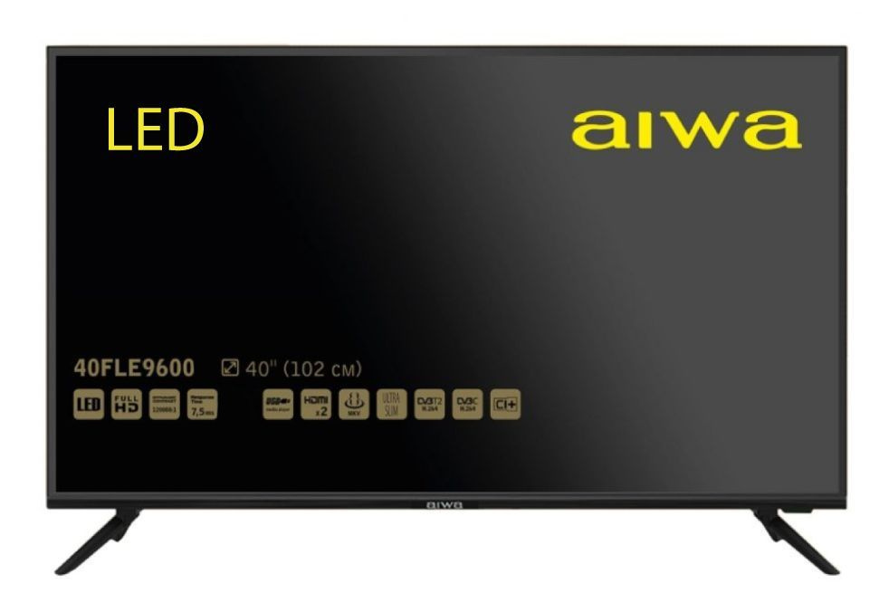 Купить телевизор AIWA LED FULL HD 40", цифровой тюнер DVB-Т/DVB-T2/DVB ...