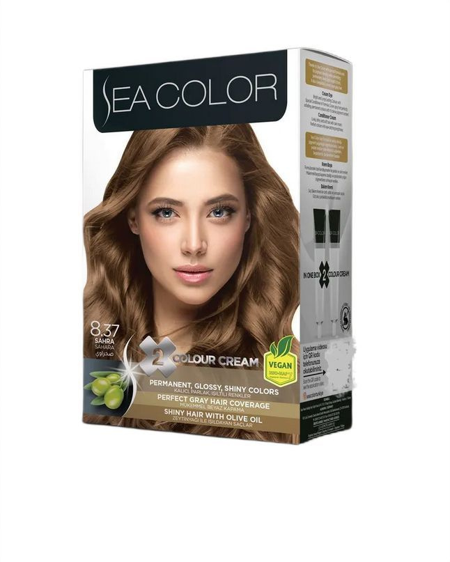 SEA COLOR Набор для окрашивания волос HAIR DYE KIT 8.37 Песочный ...