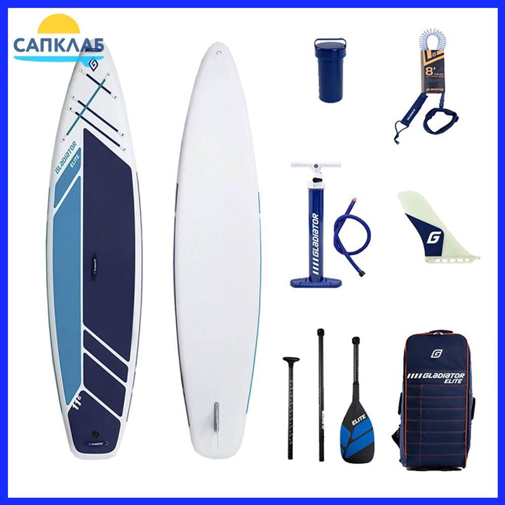 Сапборд Gladiator ELITE 11.6 (354x86x15 см) надувной двухслойный / доска для плавания сап борд ...