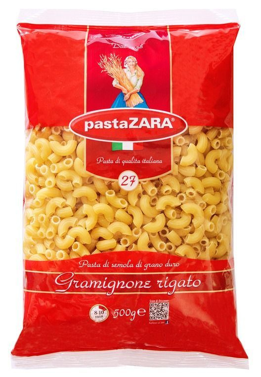 Макароны Pasta ZARA №27 рожки, 500 г - купить с доставкой по выгодным ...