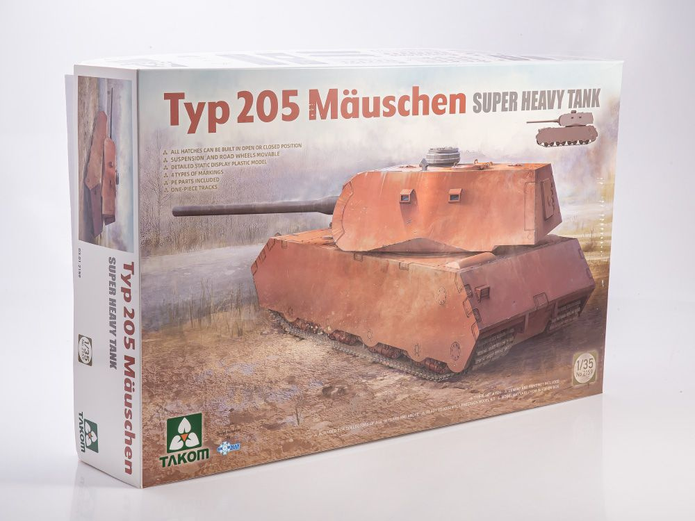 Сборная модель танка TAKOM Typ 205 Mauschen, масштаб 1/35 - купить с ...