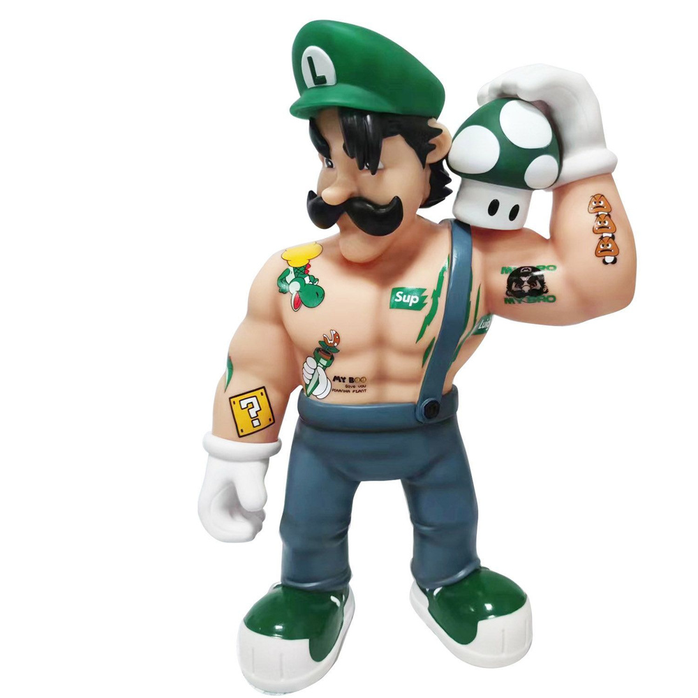 Модель Super Mario/Luigi, игрушка ручной работы muscle Mario/Luigi, 45 ...