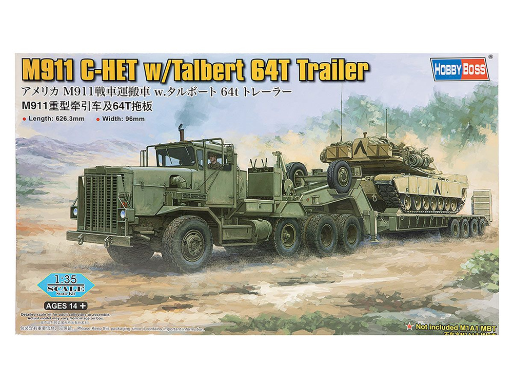 85524 Hobby Boss Тяжёлый военный тягач M911 C-HET с прицепом Talbert 64T (1:35) - купить с ...