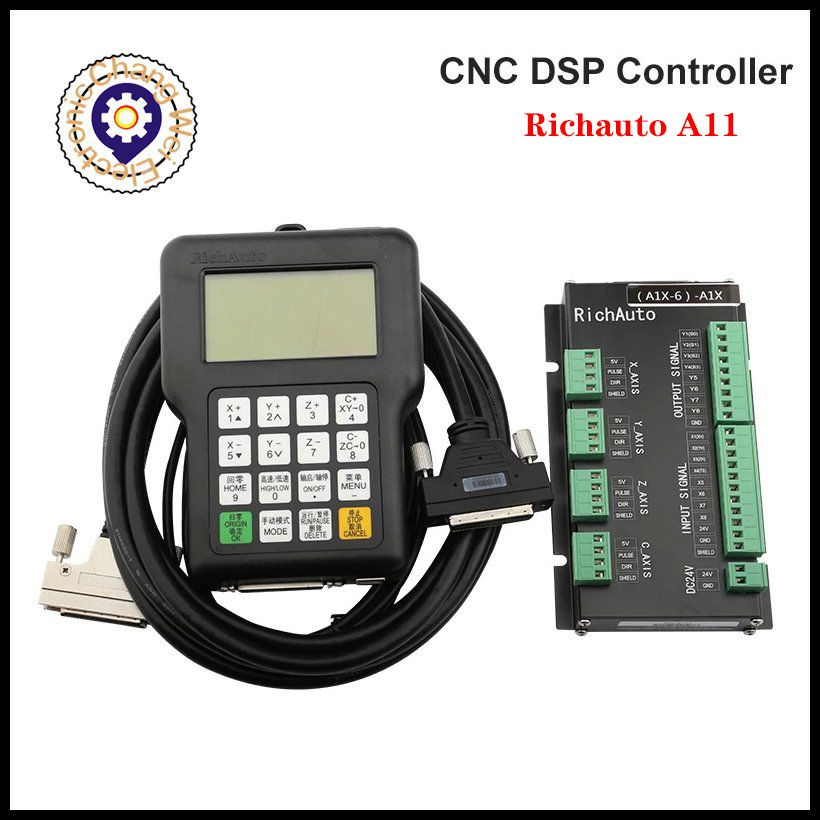 Контроллер ЧПУ RichAuto DSP A11E A11S , 3-осевой контроллер движения ...