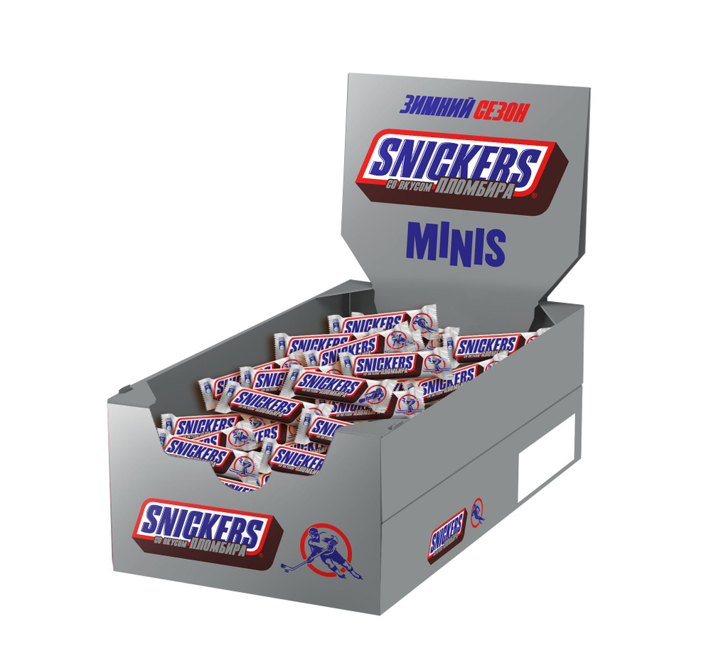 Лимитированные шоколадные конфеты, Snickers Minis Пломбир с карамелью ...