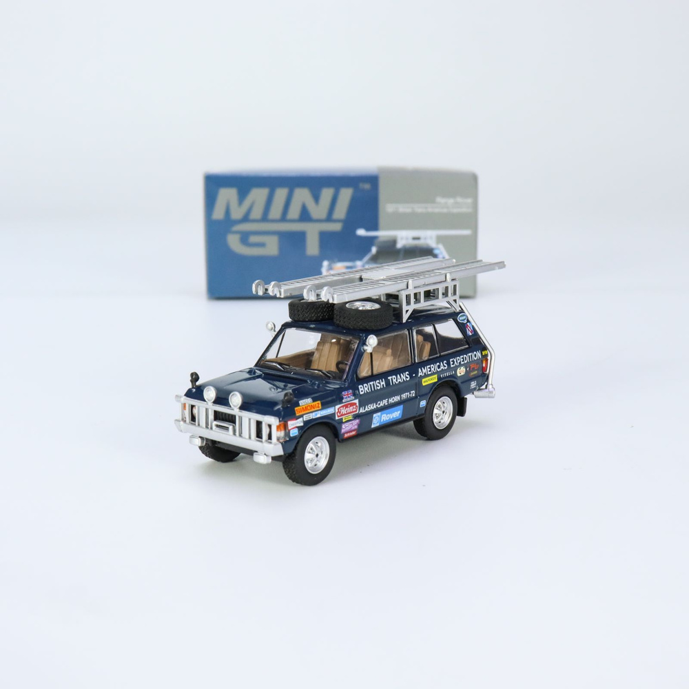 Машинка minigt 1/64 542 Range Rover 1971 British Trans-Americas Die ...