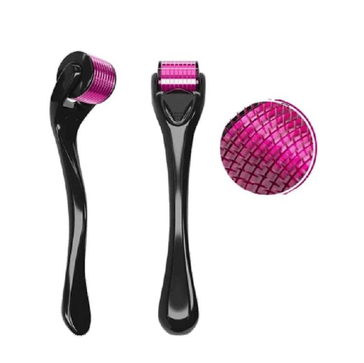 Набор 2в1 мезороллер - массажер от рубцов прыщей, выпадение волос и ...