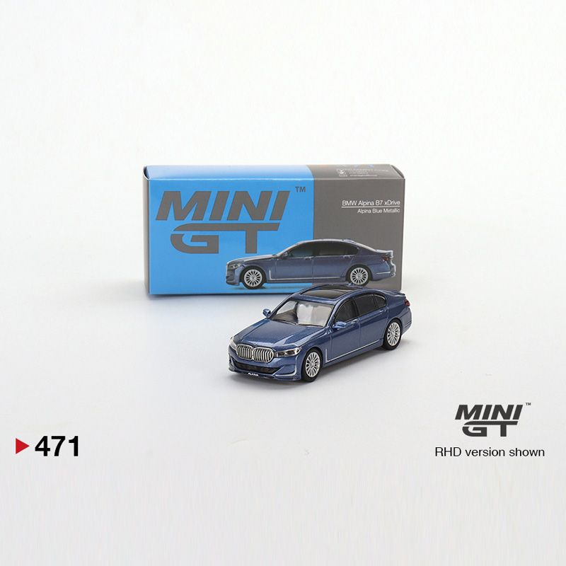 Машинка minigt 1/64 #471 BMW Alpina B7 xDrive Alpina Blue Metallic Die ...