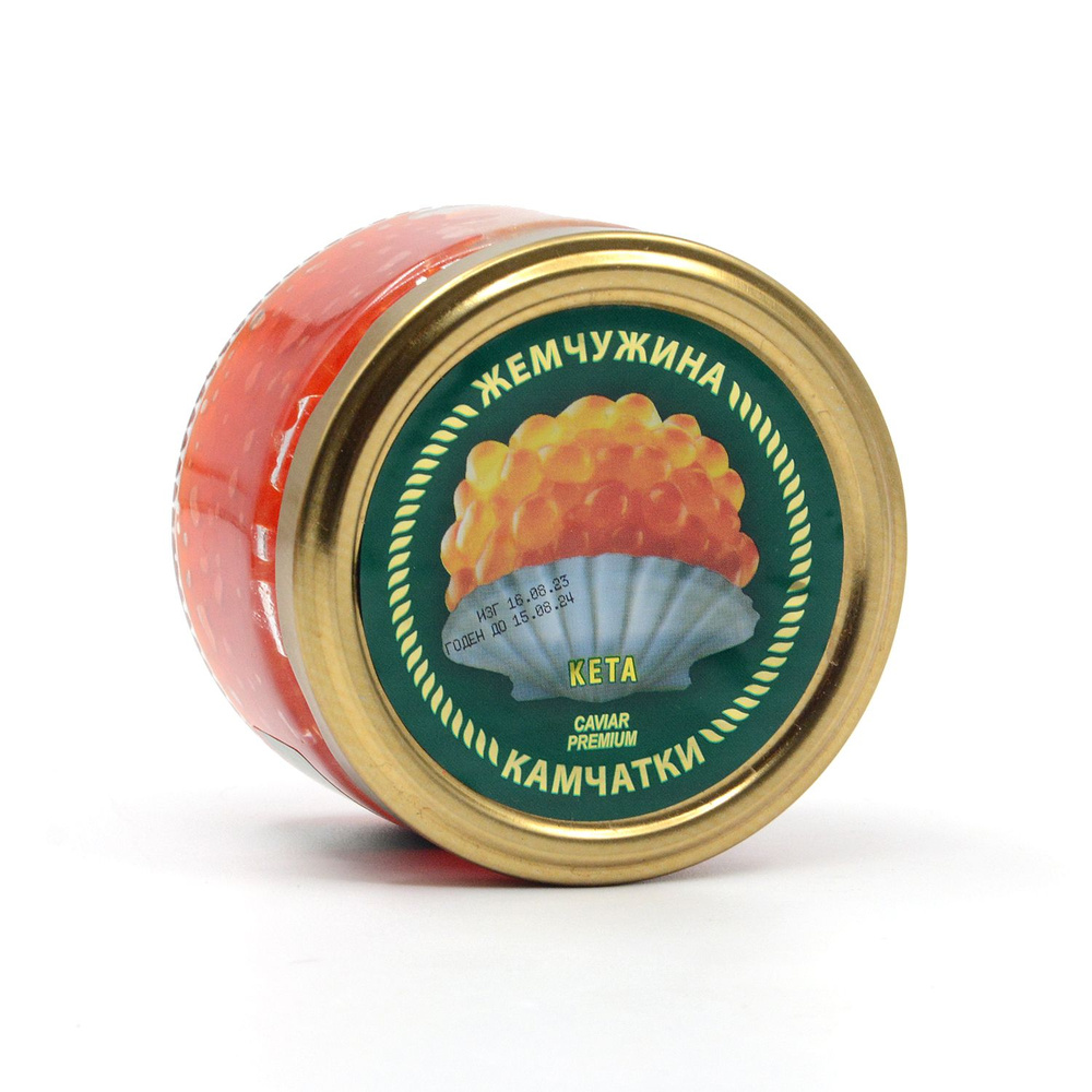 Икра красная, Кета 220г "Жемчужина камчатки" ПРЕМИУМ, в стеклянной ...
