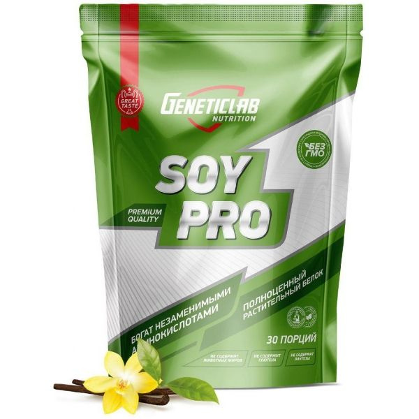 Протеин Soy PRO GeneticLab Nutrition, клубника 900 гр. - купить с доставкой по выгодным ценам в ...