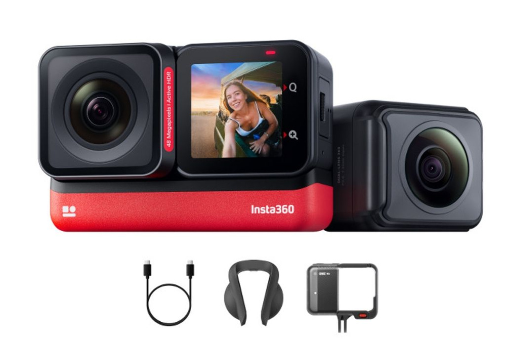Экшн-камера Insta360 Водонепроницаемая с обзором на 360° ONE RS версия ...