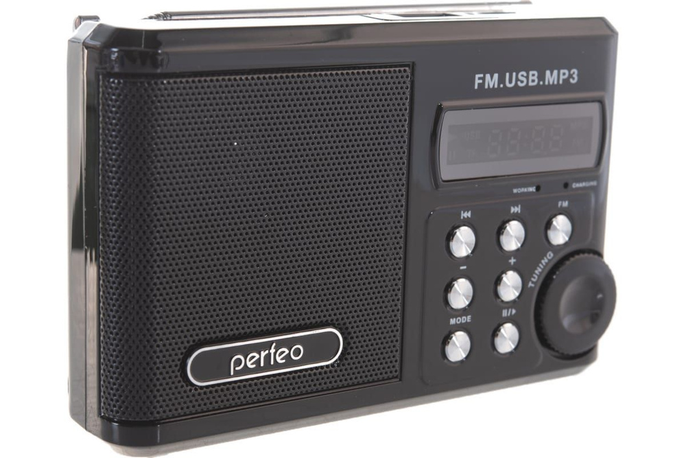 Мини-аудио Perfeo Sound Ranger, УКВ+FM, MP3 (USB/TF), USB-audio, BL-5C 1000mAh, черный (SV922BK ...