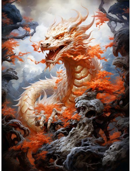 Картина интерьерная "Дракон" холст 25 x 35 см - купить по низкой цене в ...